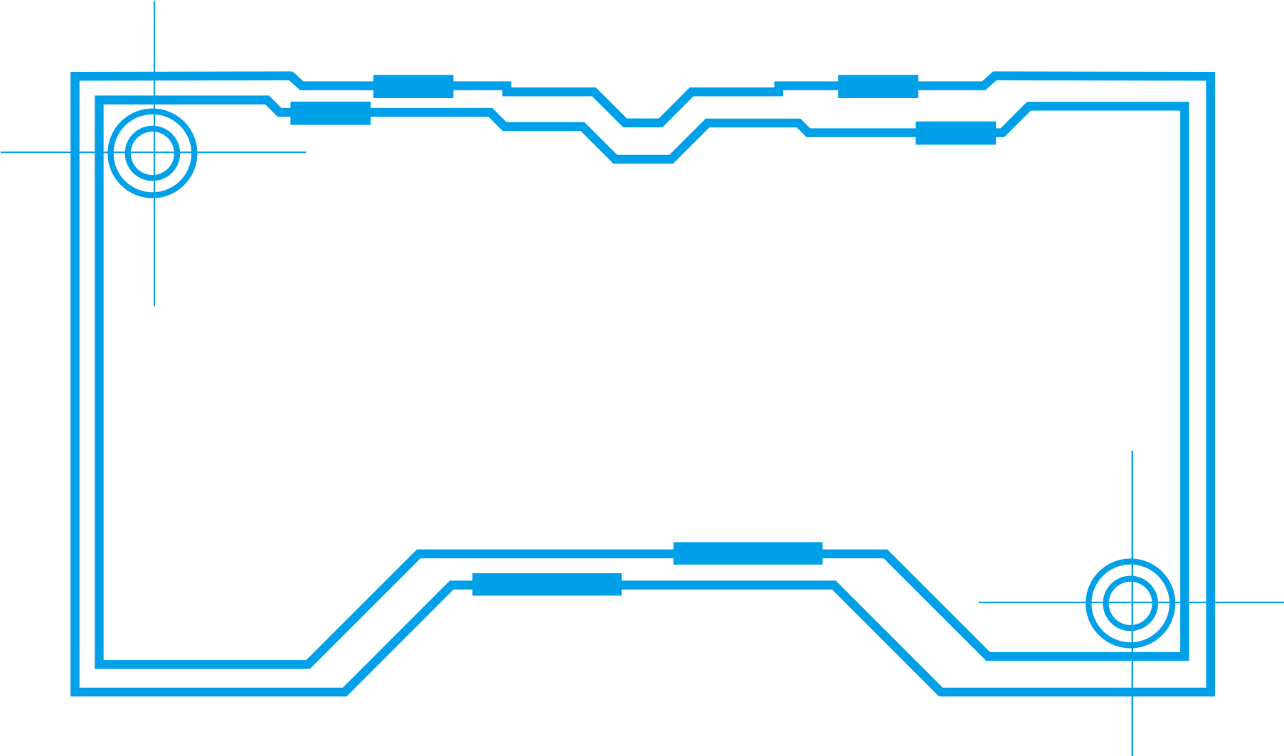 Download Technology Border Blue Simple Lines Png And Psd - Diagram ...