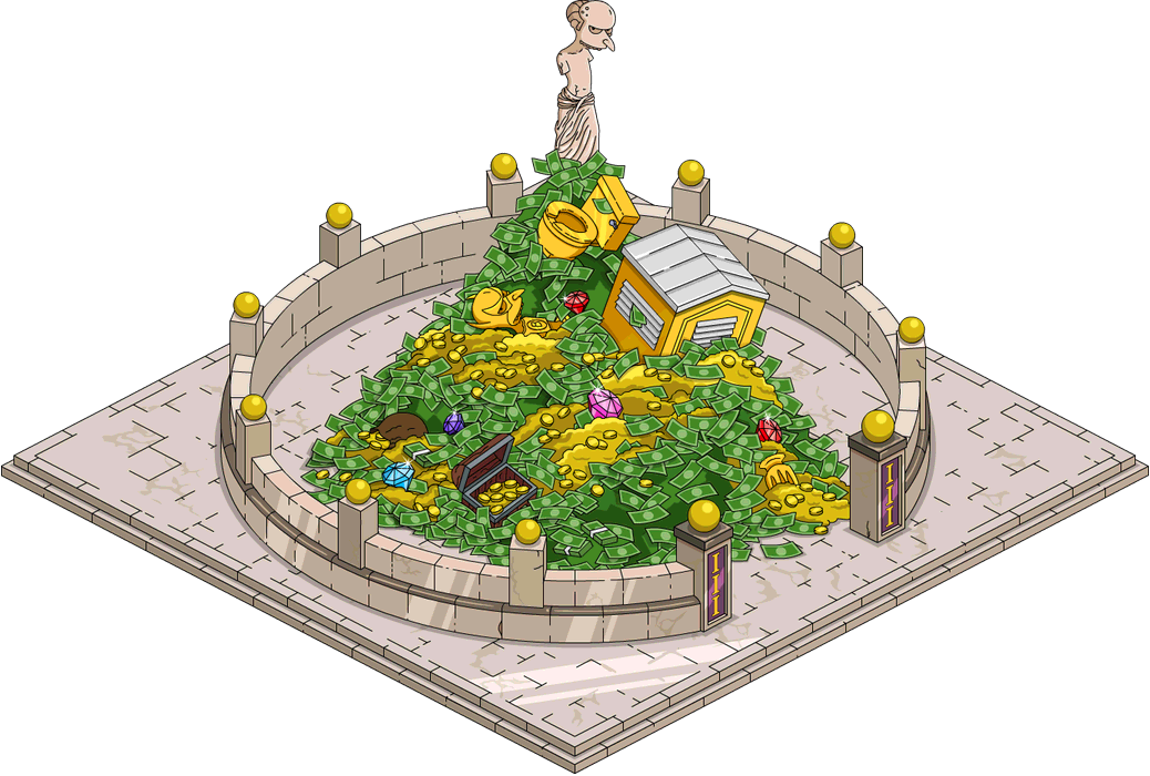 Download Tapped Out Money Mountain 2 - The Simpsons - Full Size PNG ...