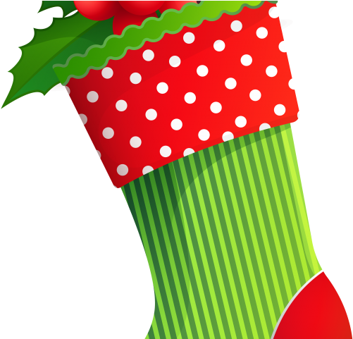Download Holley Clipart Vintage Christmas Stocking - Transparent ...