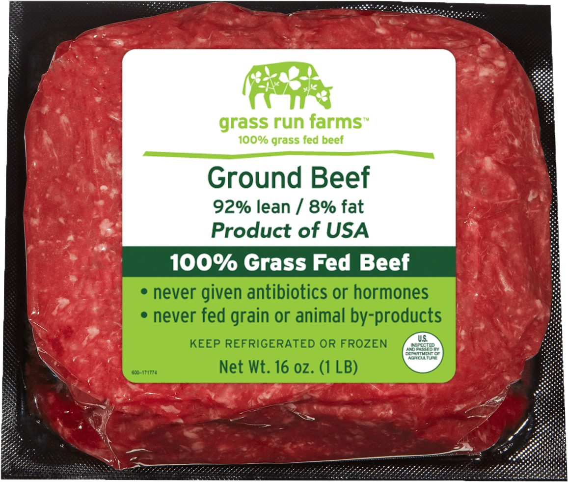 Download Grass Fed Ground Beef 92 Labeled - Corned Beef - Full Size PNG ...