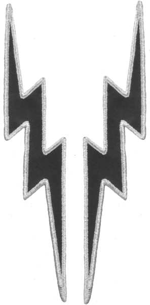 Download Black Lightning Bolts 10″ Embroidered Reflective Patch ...