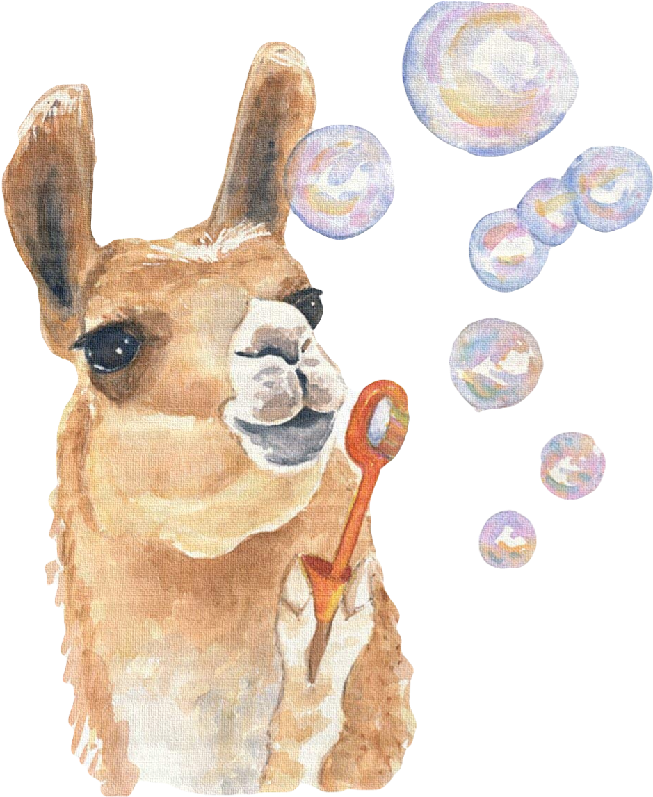 Download Escapades Of A Mama Llama - Llama Watercolor - Full Size PNG ...