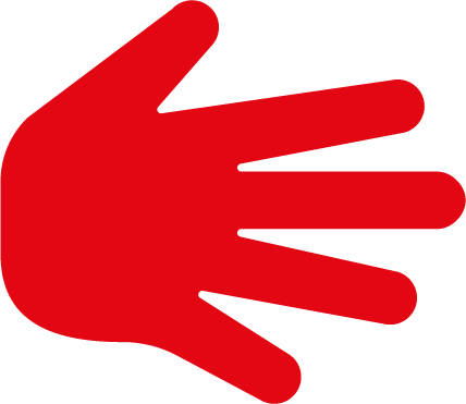 Download Red Hand - Sign - Full Size PNG Image - PNGkit