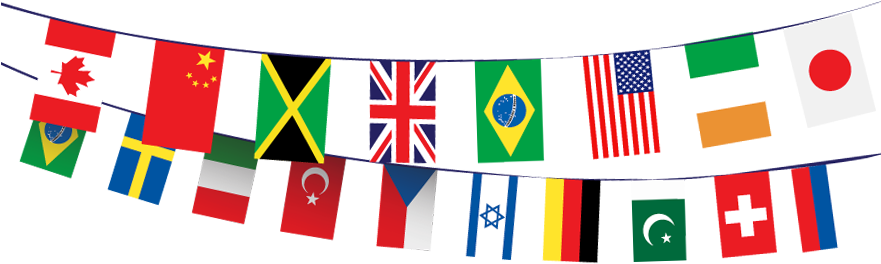 Download Transparent International Flags Banner Png - World Flag ...