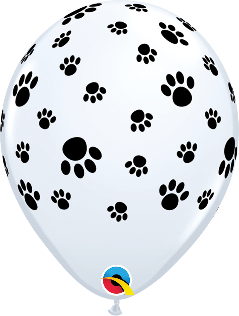 Download Paw Print Latex Printed Balloons 6pk - Paw Print Balloons - Full Size PNG Image - PNGkit