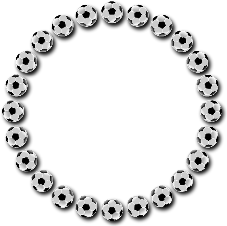 Download Soccer Ball Frame With Drop Shadow - Bracelet - Full Size PNG ...