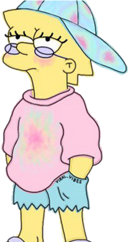 Download Transparent Aesthetic Clipart Lisa Simpson - Stickers Para ...