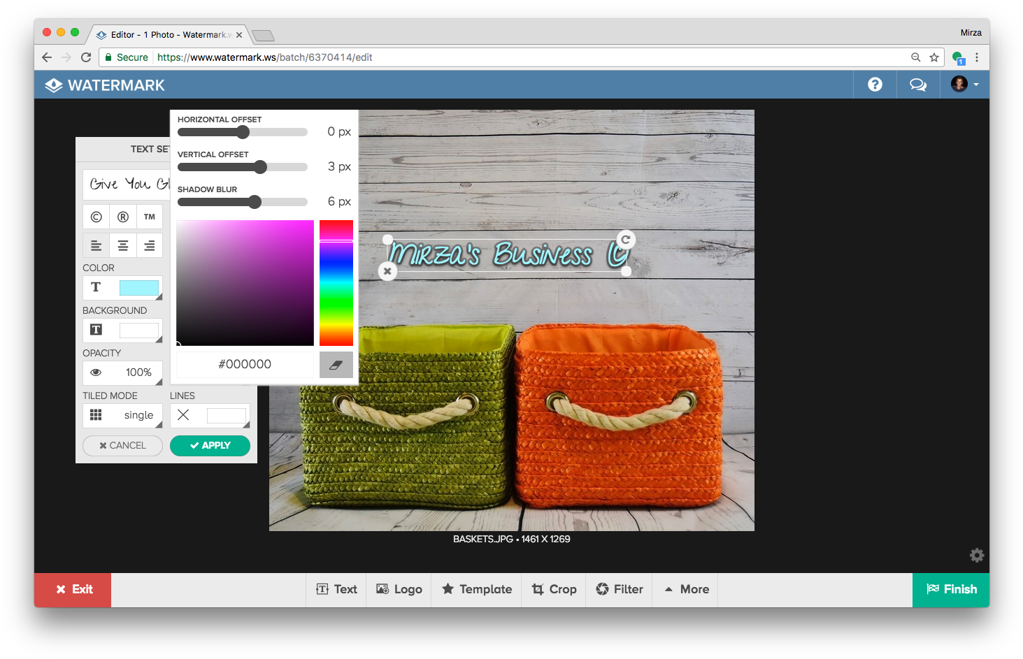 Download Add A Drop Shadow On Your Watermark To Give It Some - Graphics ...