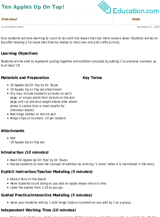 Download Ten Apples Up On Top - Example Of Fact Sentence - Full Size ...