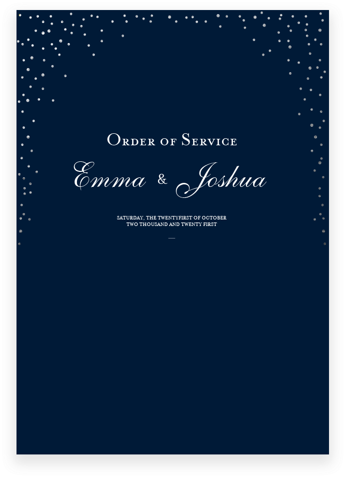 Download Sparkle Wedding Order Of Service - Jagz - Full Size PNG Image ...