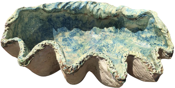 Download Bénitier Shell Vessel In Blue - Animal Figure - Full Size PNG ...