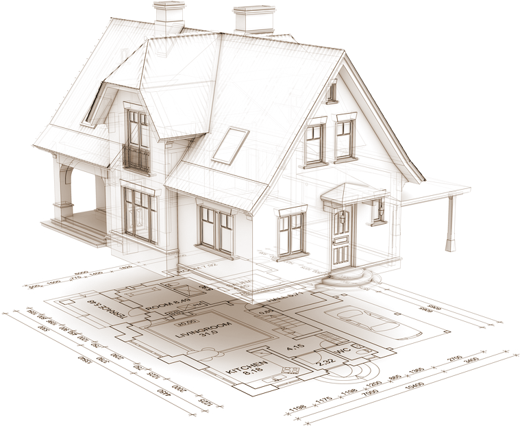 Download Healthy Architecture - Wireframe House - Full Size PNG Image ...