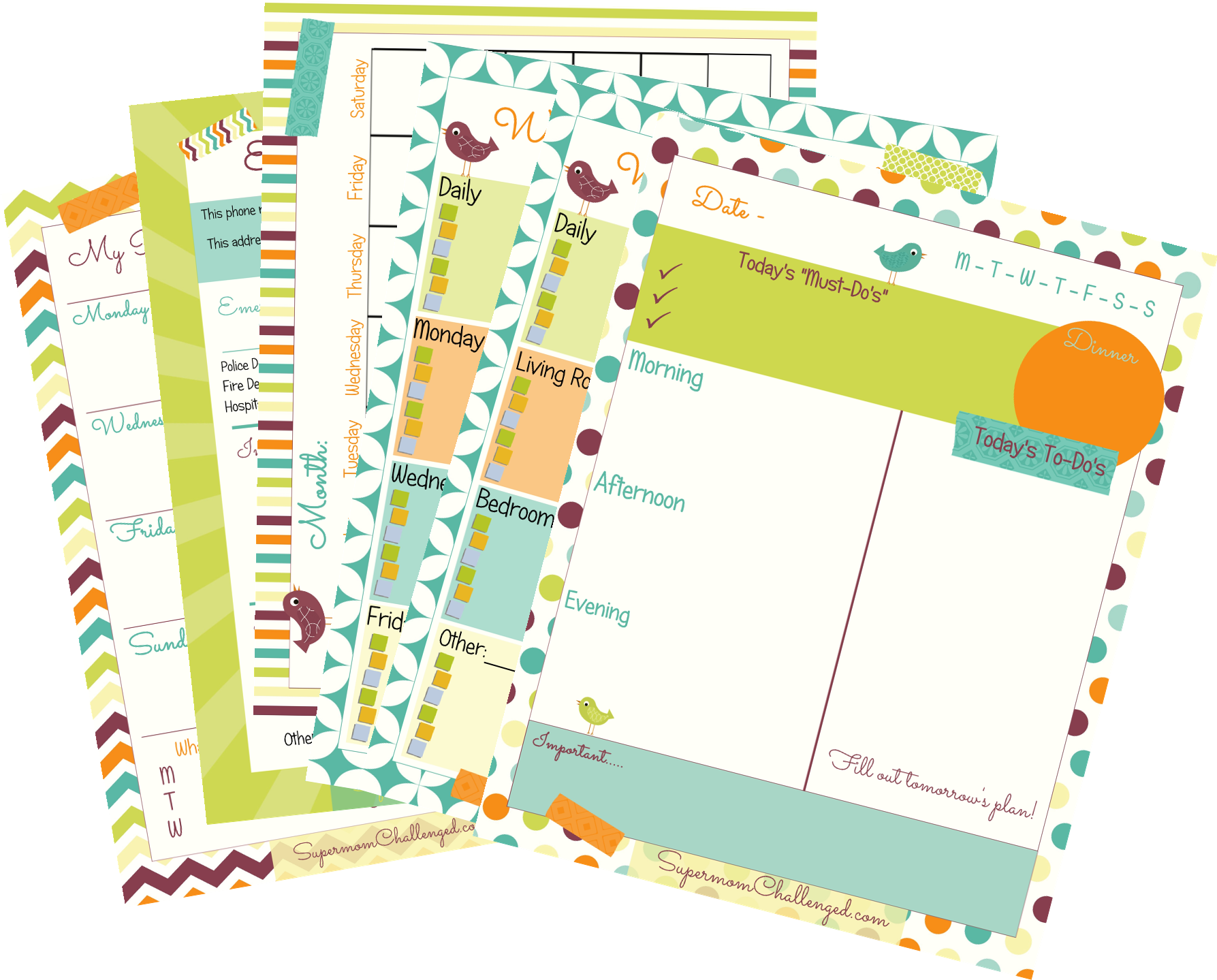 Download Free Printables Pinterest Weekly - Paper - Full Size PNG Image ...