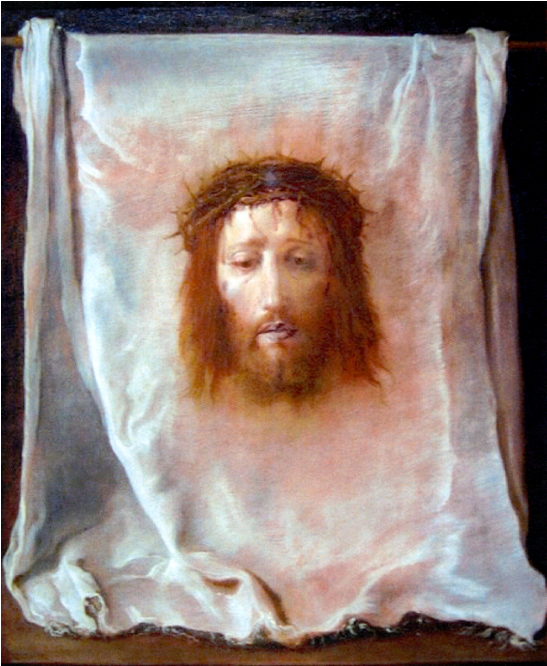Download Face Of Christ - Veil Of Veronica Painting - Full Size PNG ...