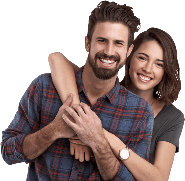 Download Couple Posing And Smiling Flipped - Love - Full Size PNG Image ...