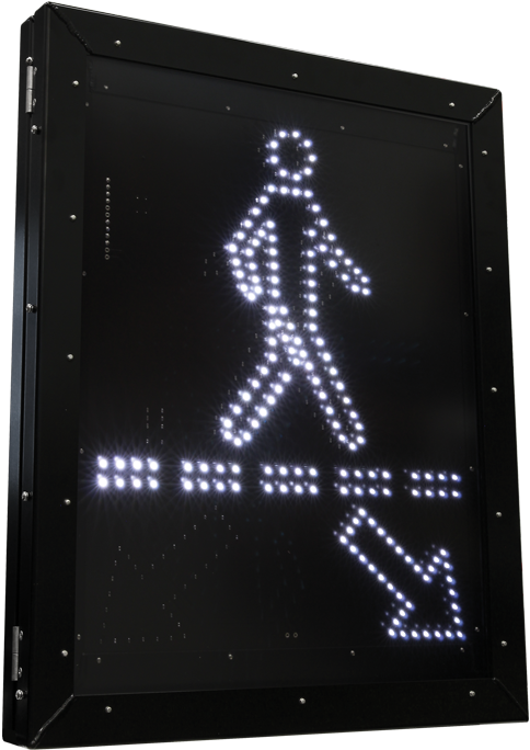 Download Pedestrian Crossing Led Blank Out Sign - Pedestrian - Full ...