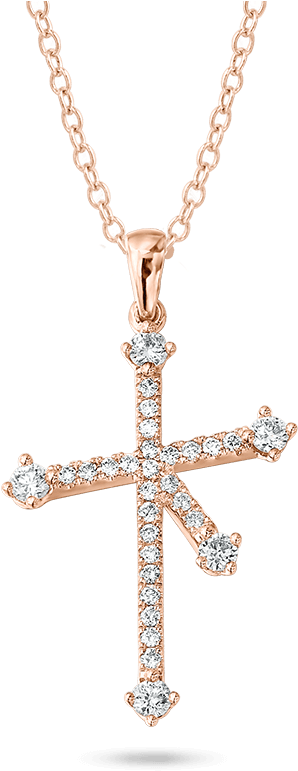 Download Southern Cross Diamond Micro Set Pendant In Rose Gold - Locket ...