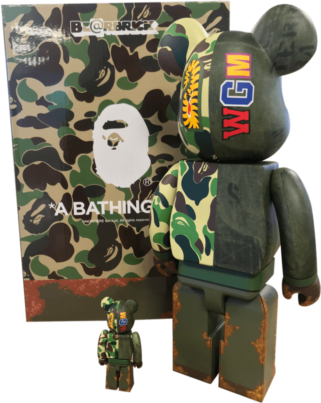 Download Bearbrick Readymade Collaboration Bape 100% And 400% - Bape ...