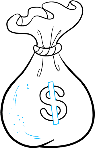 Download How To Draw Cartoon Money - Line Art - Full Size PNG Image ...