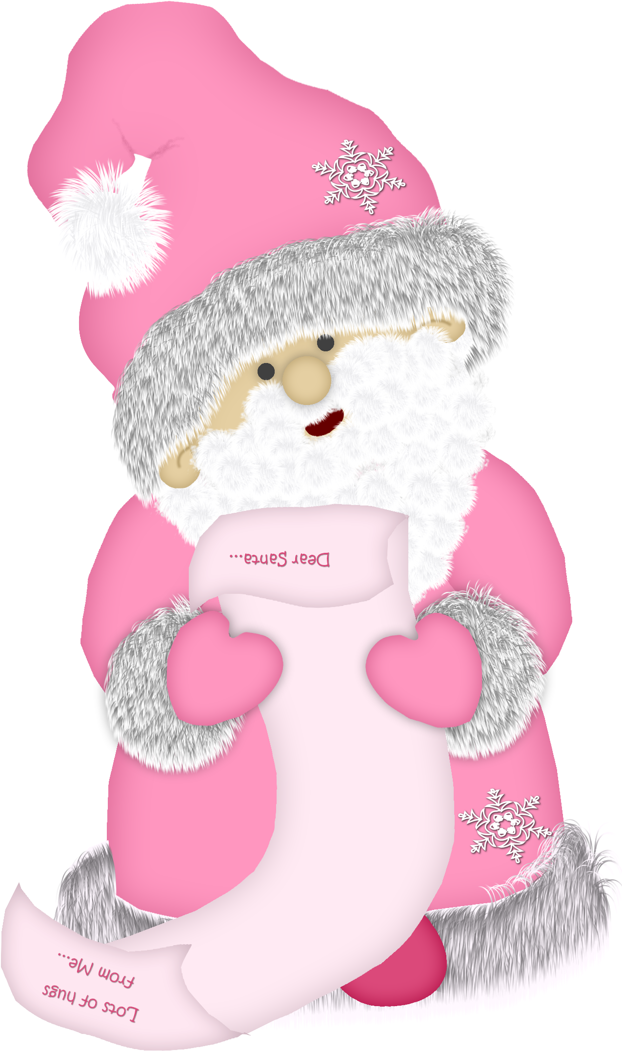 Download Pink Christmas Santa - Christmas Pink Clipart - Full Size PNG ...