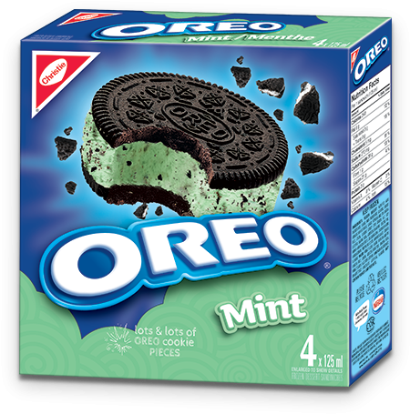 Download Oreo Menthe - Chocolate Oreo Ice Cream Sandwich - Full Size ...