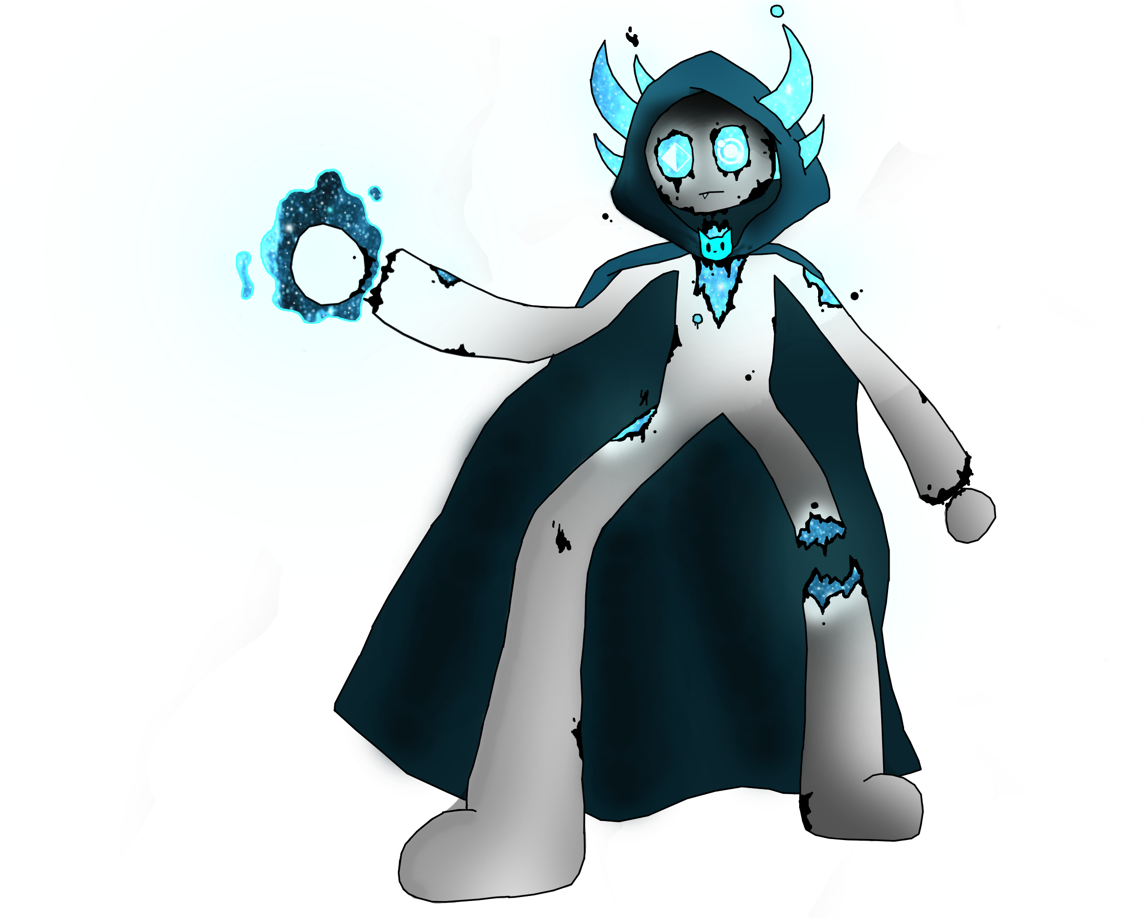 Download Bright Demon Pose Thing - Cartoon - Full Size PNG Image - PNGkit