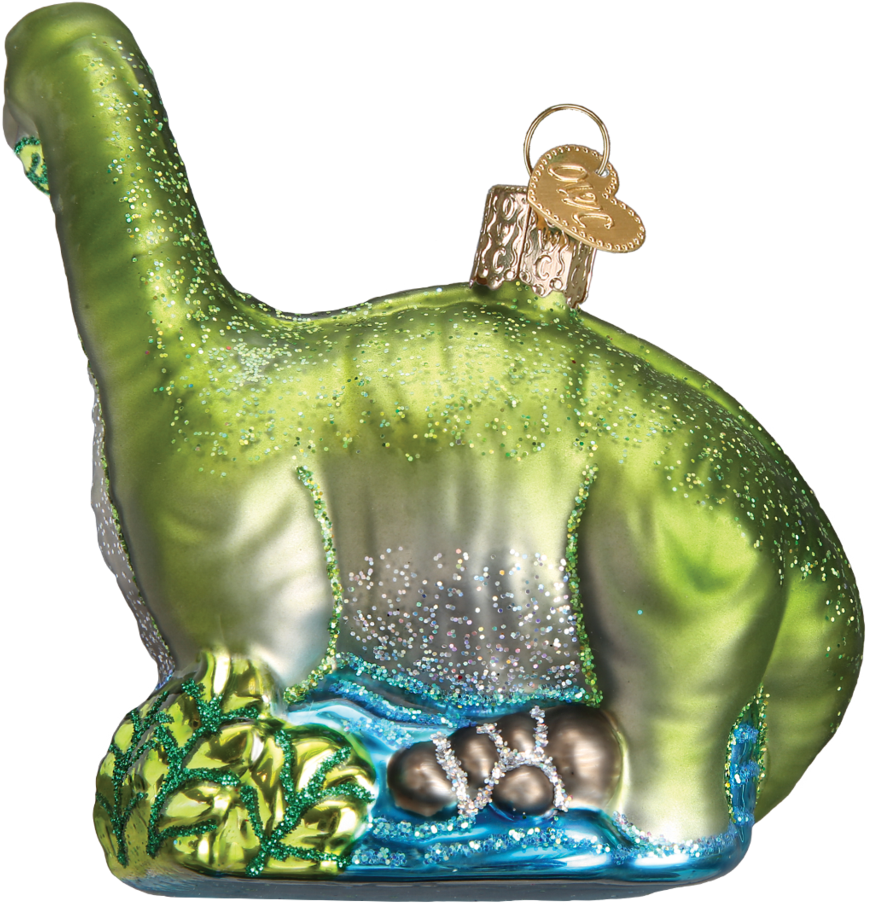 Download Old World Christmas Blown Glass Brontosaurus Ornament ...