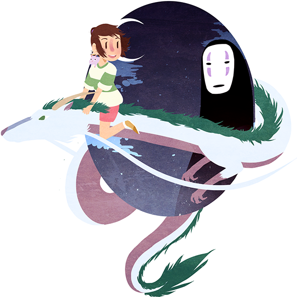Download Spirited Away On Behance - Cartoon - Full Size PNG Image - PNGkit