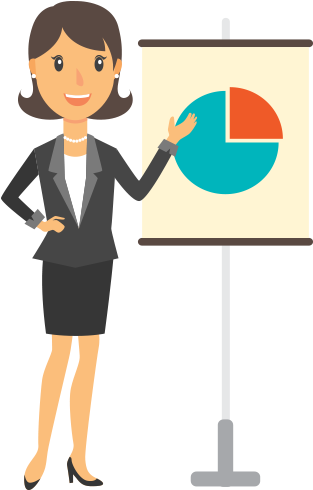 Download Woman Employee Presentation Png Image - Woman On Work ...