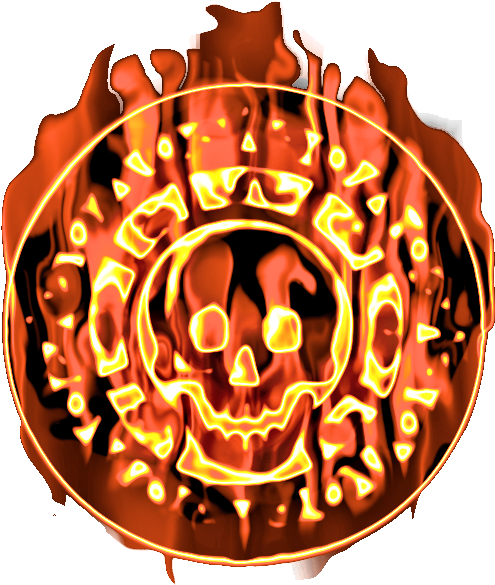 Download Pirate Coin In Flames 2b - Circle - Full Size PNG Image - PNGkit
