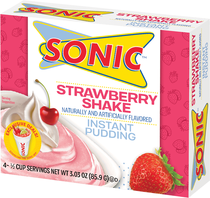 Download Sonic Strawberry Shake Pudding - Strawberry Milkshake Pudding ...