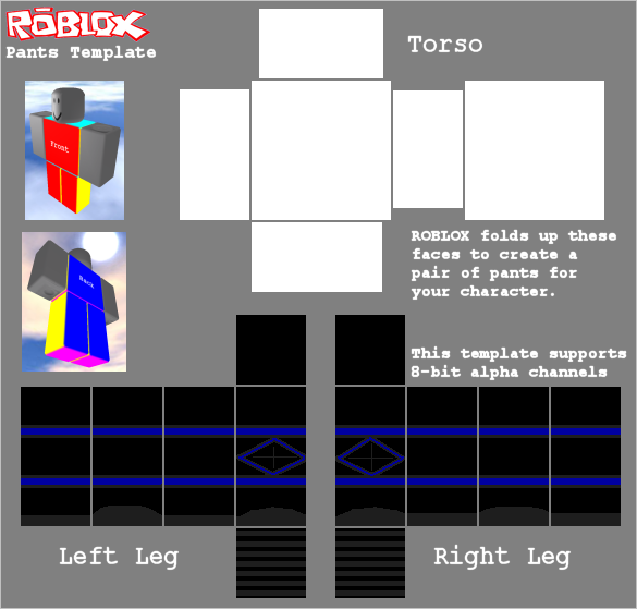 Roblox Transparent Pants Template