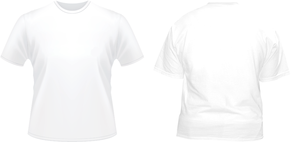 Download White Tshirt Front And Back Png Image Black And White Back 