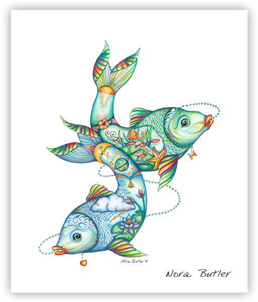 Download Pisces Original Artwork By Nora Butler - Art - Full Size PNG ...