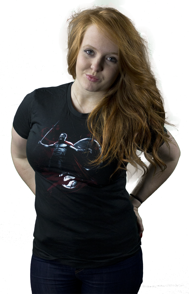 Download King Leonidas Yelling Female T-shirt - Leonidas - Full Size ...