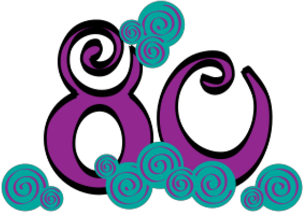 Number 80 Clipart Number 80 Icon Number 80 Symbol In Bold Design