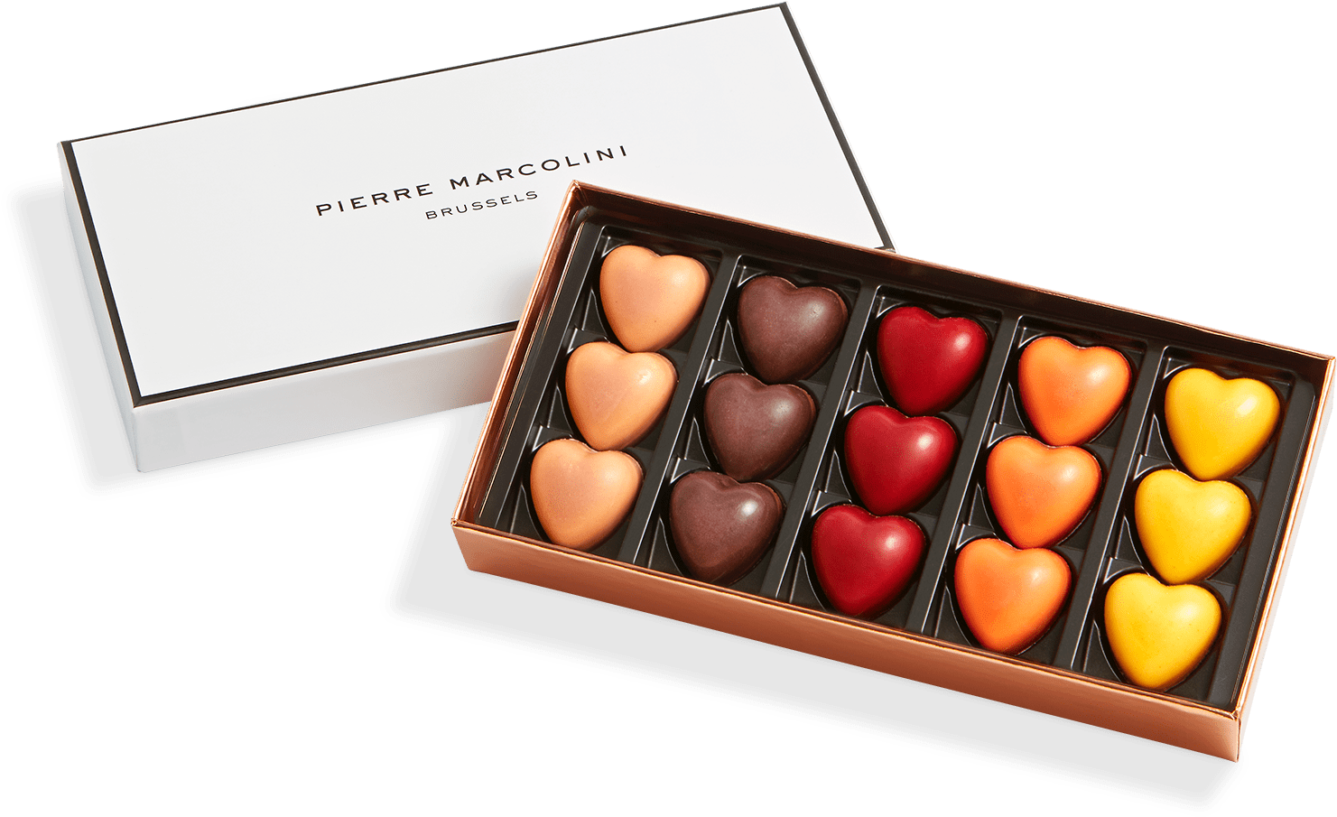 Download Box Of 15 Hearts - Pierre Marcolini Corazones - Full Size PNG ...
