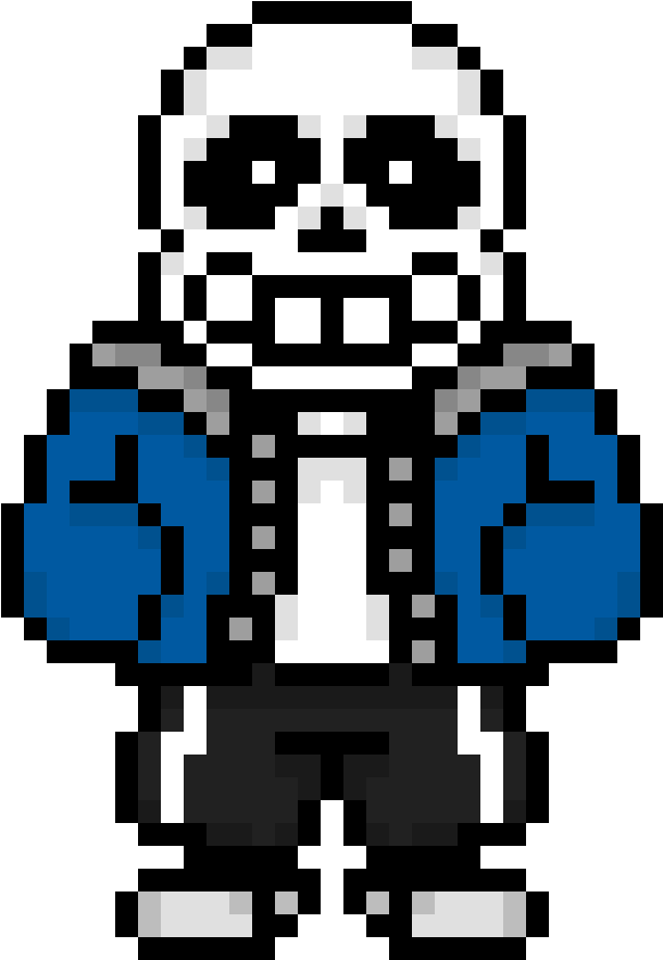 Download Sans Sprite - Pixel Art Body Template - Full Size PNG Image ...