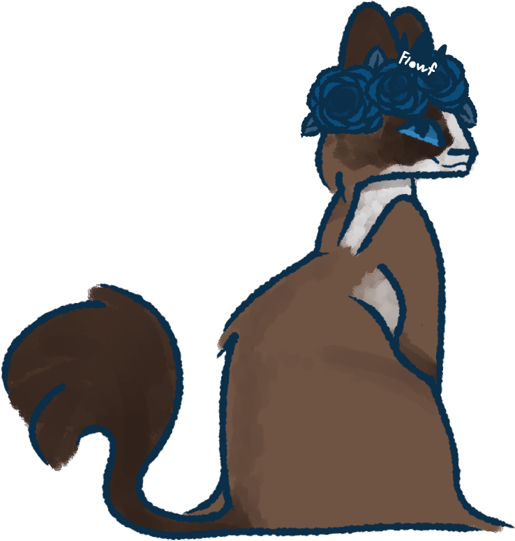 Download Flowf Cat Blue - Cartoon - Full Size PNG Image - PNGkit