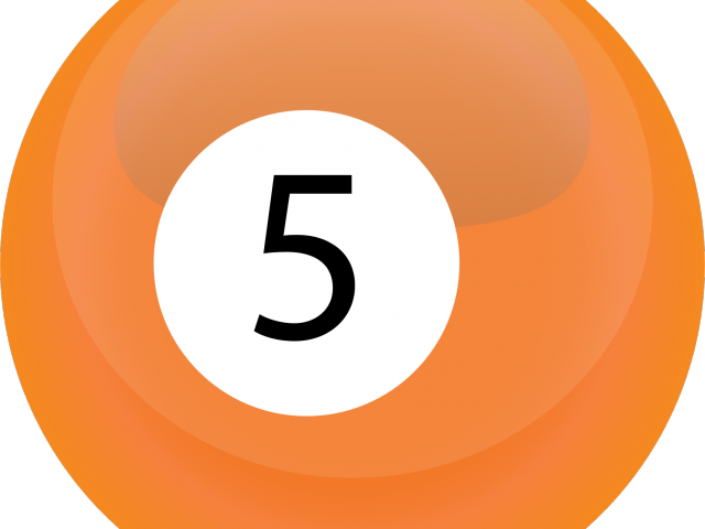 Download Billiard Ball Clipart Five - Number - Full Size PNG Image - PNGkit