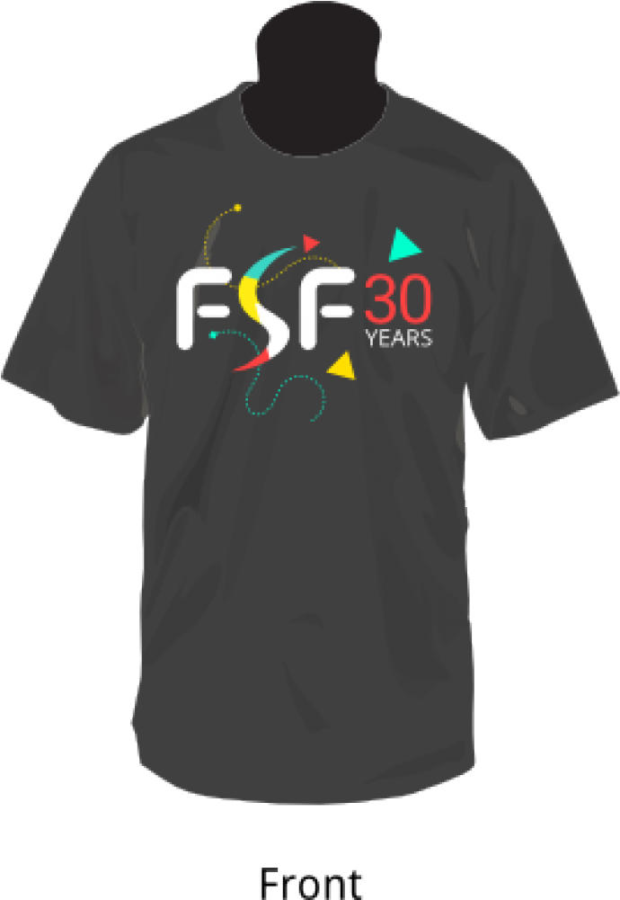 Download Fsf Shop - Free Software Foundation T Shirt - Full Size PNG ...