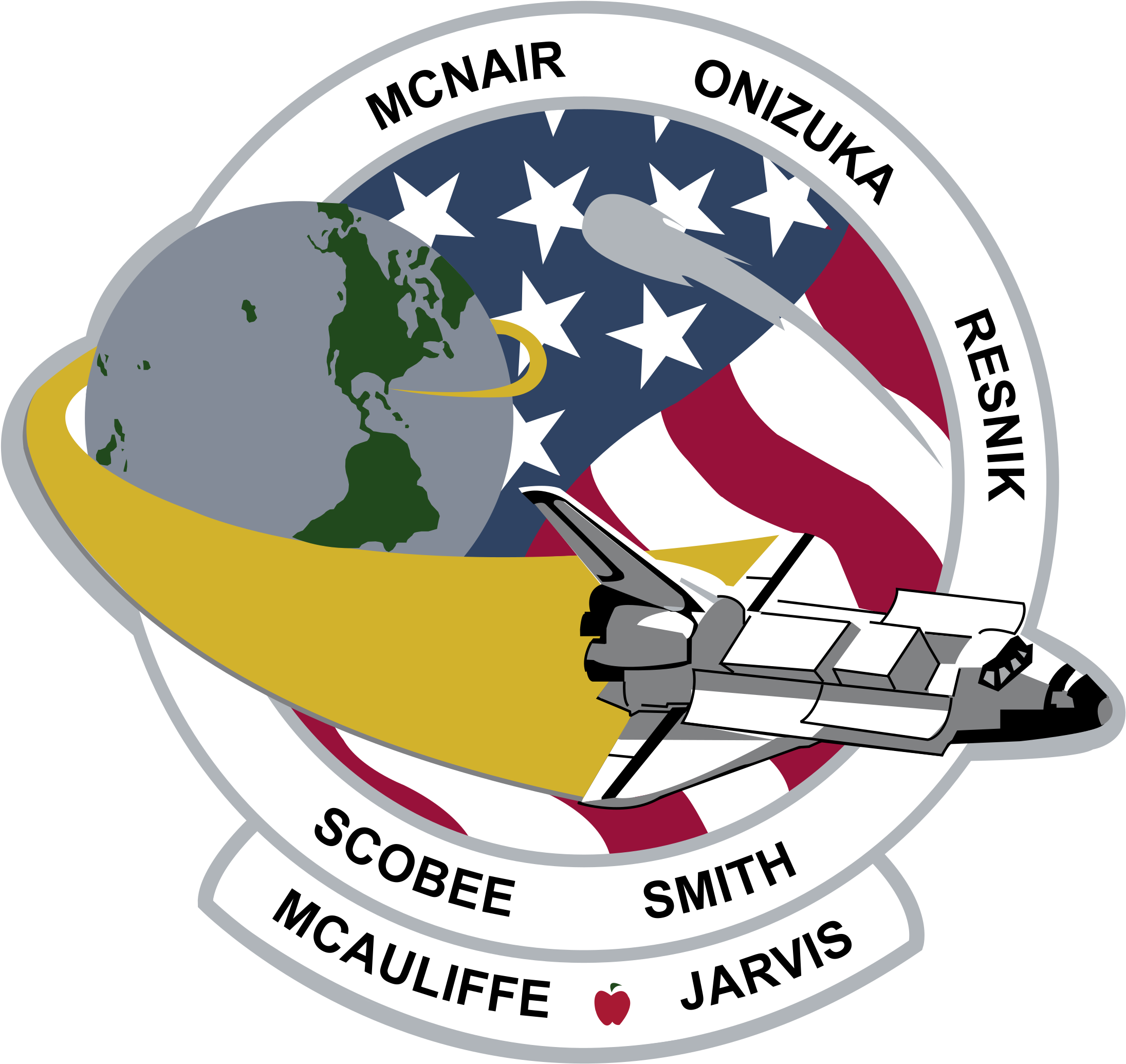 Download Challenger Mission Patch Logo Png Transparent - Challenger Space Shuttle Decal - Full ...
