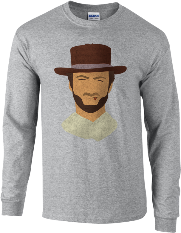 Download Clint Eastwood Jumper - Kaos 3d Sepeda Gunung - Full Size PNG ...
