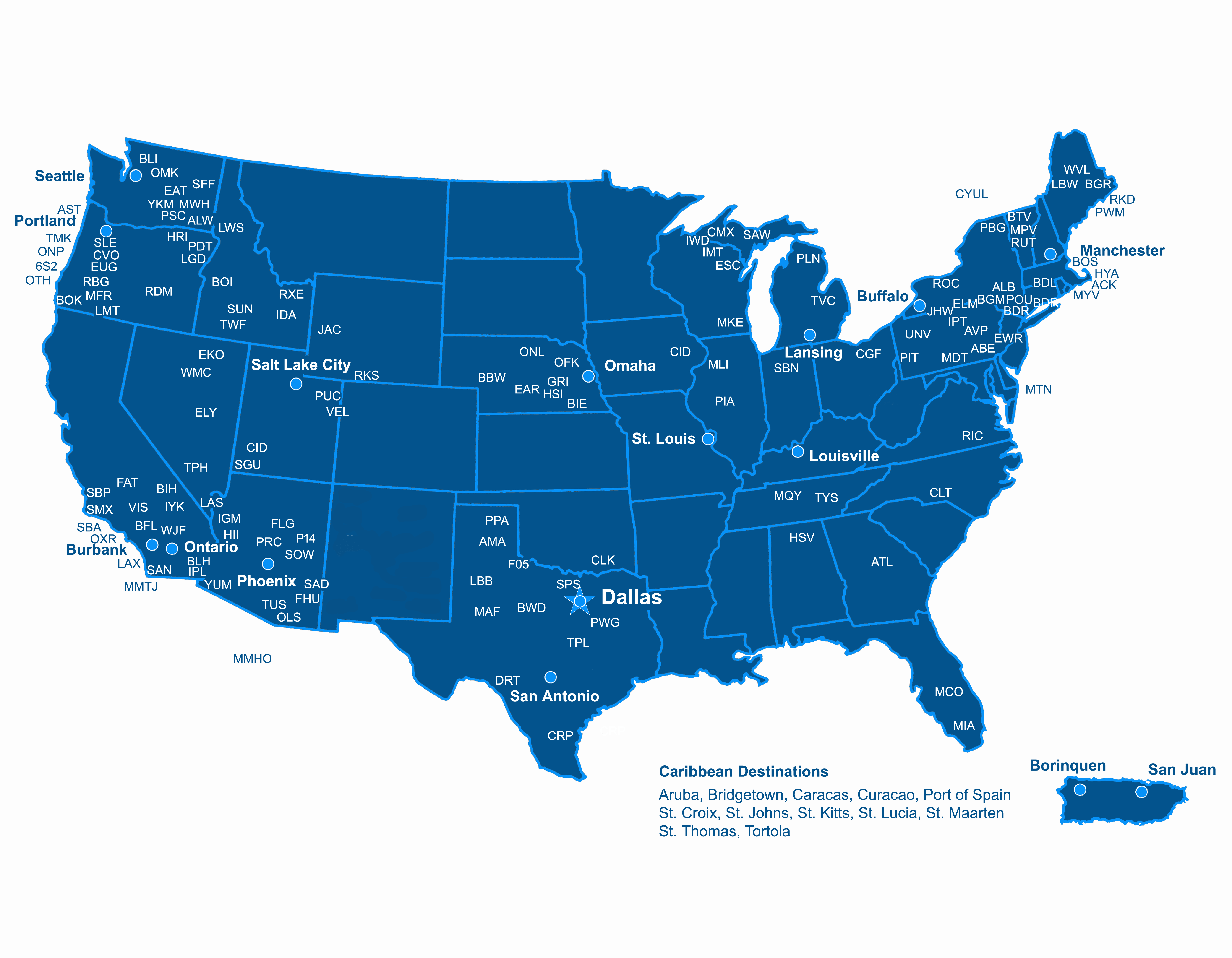 Download Ameriflight Route Map - America Is Rooting For In The Super ...