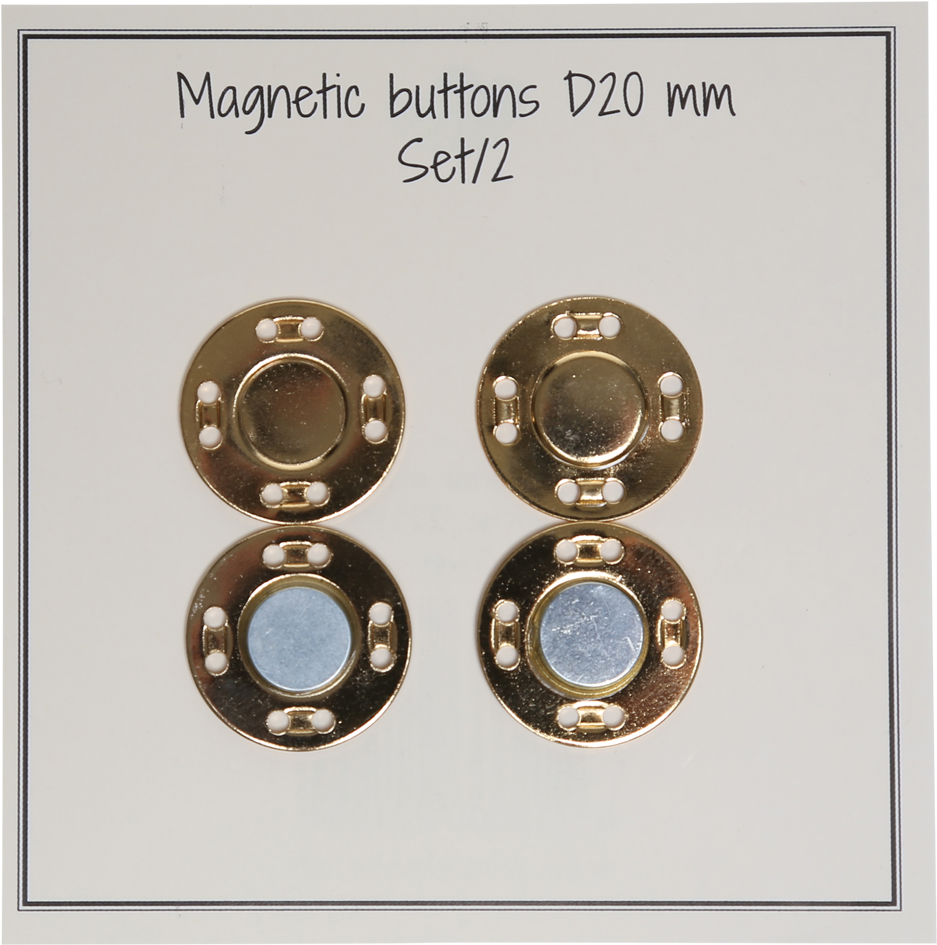 Download Magnetic Buttons - Gold - D20 Mm - 2 Pcs - Magnetic - Earrings ...