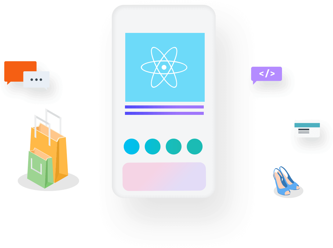 Download React App Development - Illustration - Full Size PNG Image ...