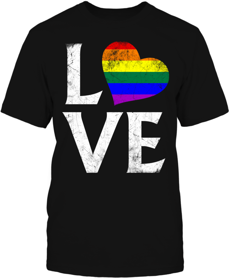 Download Lgbt Gay Pride Flag Heart Love T-shirt, Big Heart In - Shirt ...