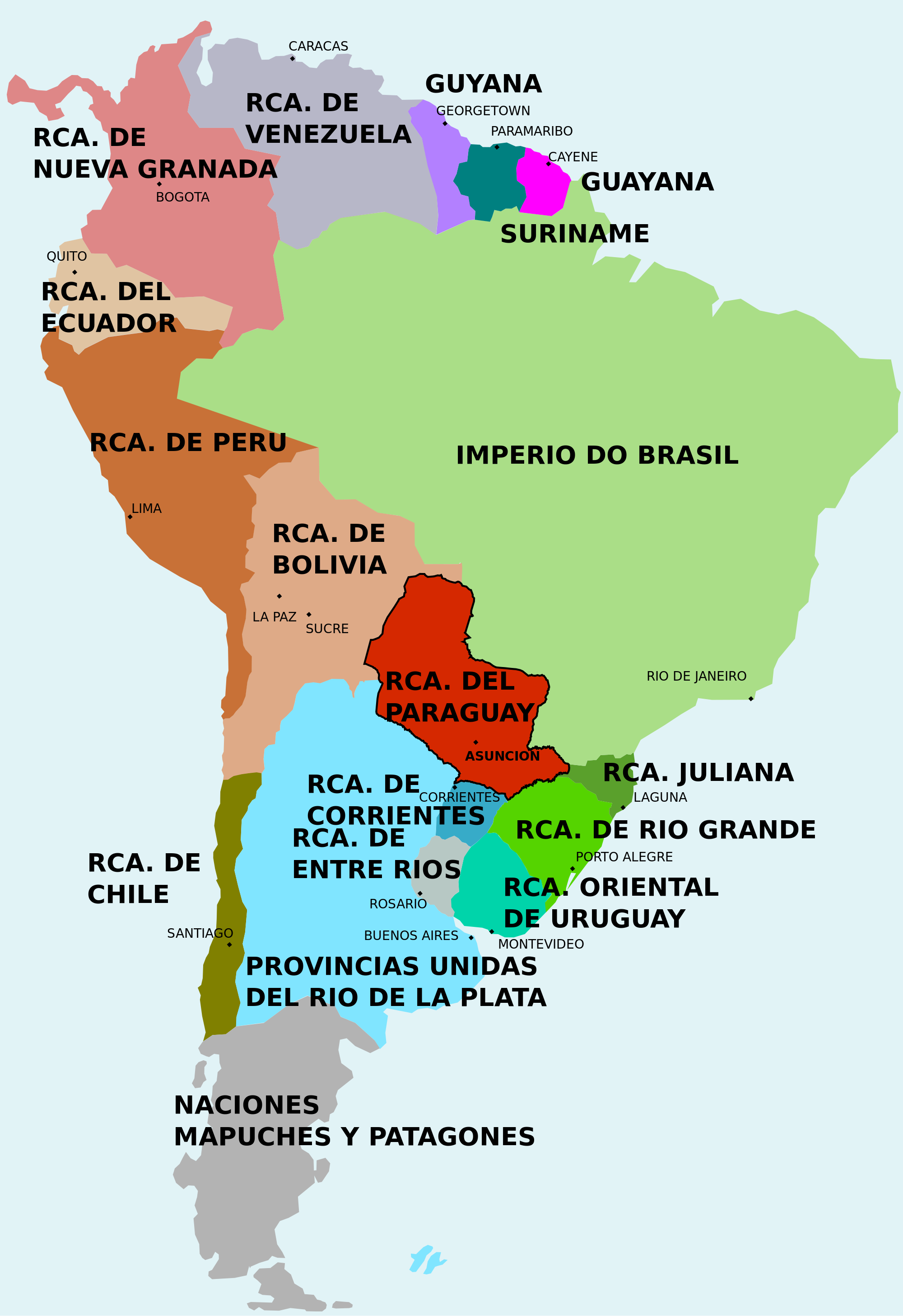 Download 2000 X 2912 25 - Mapa De Sudamerica En 1810 - Full Size PNG ...