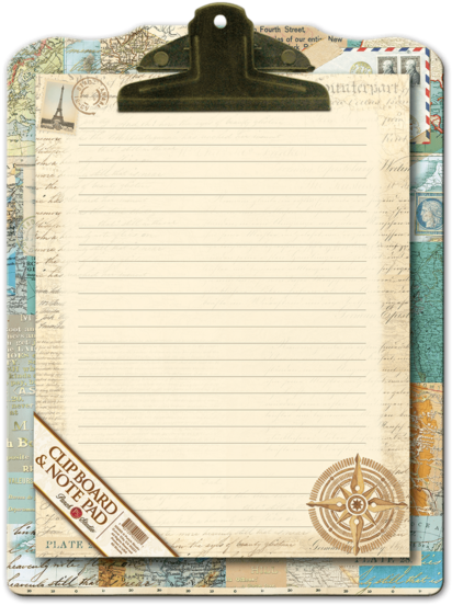 Download World Atlas Clipboard & Notepad - Wood - Full Size PNG Image ...