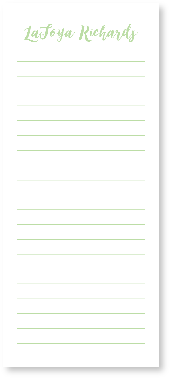 Download Custom Notepad Personalized Long Lines - Full Size PNG Image ...